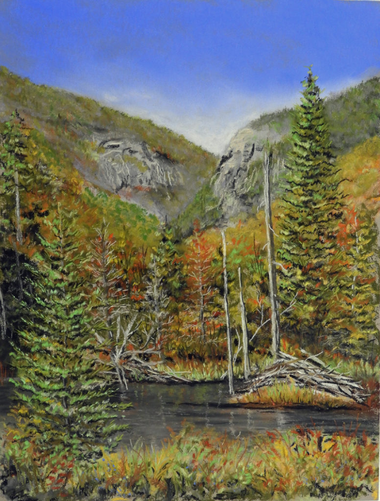 John Landy - Smuggler's Notch from Barnes Camp - Vermont Pastel Society